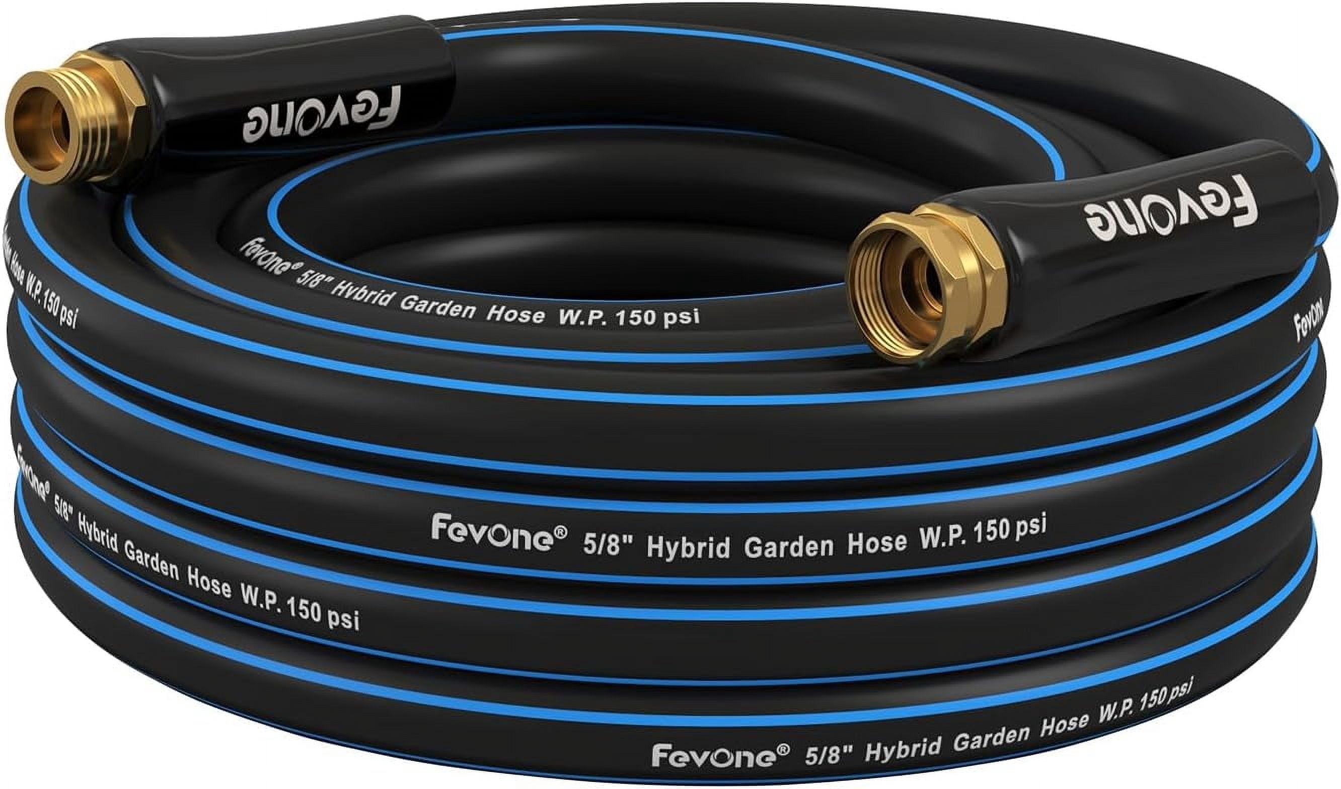 Fevone 25ft Heavy Duty Garden Hose, Lightweight and Flexible, Water ...
