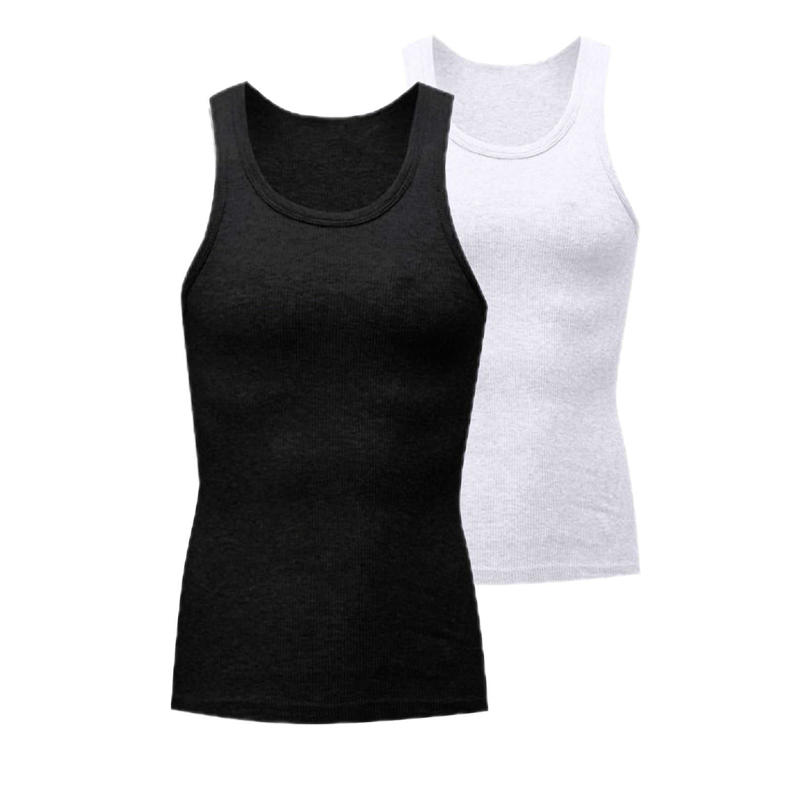 Fewfanhot 2PC Men's Tank Tops Breathable Sleeveless Muscle Quick Dry ...