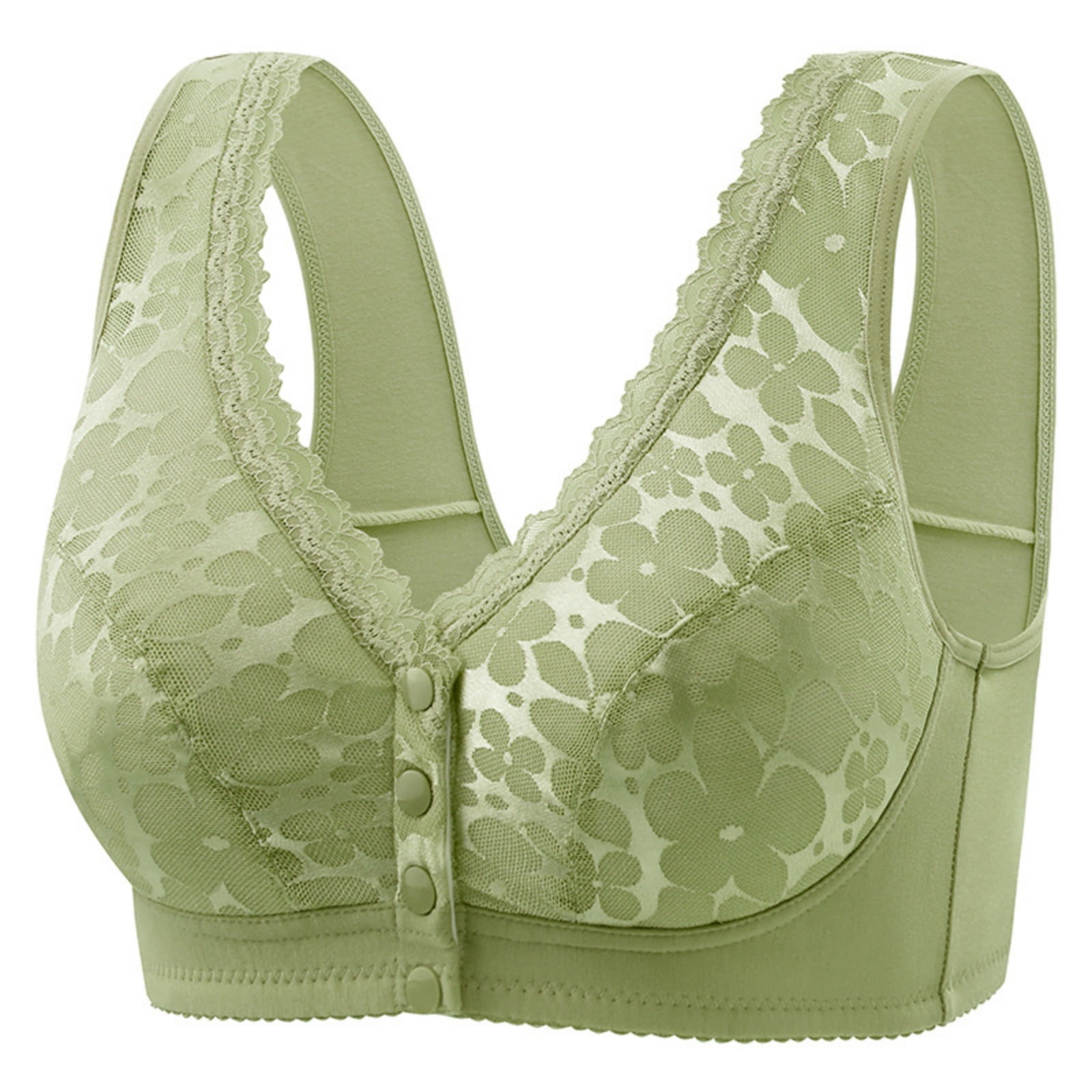 Fewfanhot Bras for Women Front Closure Lace Bralette, No Wire Wireless ...