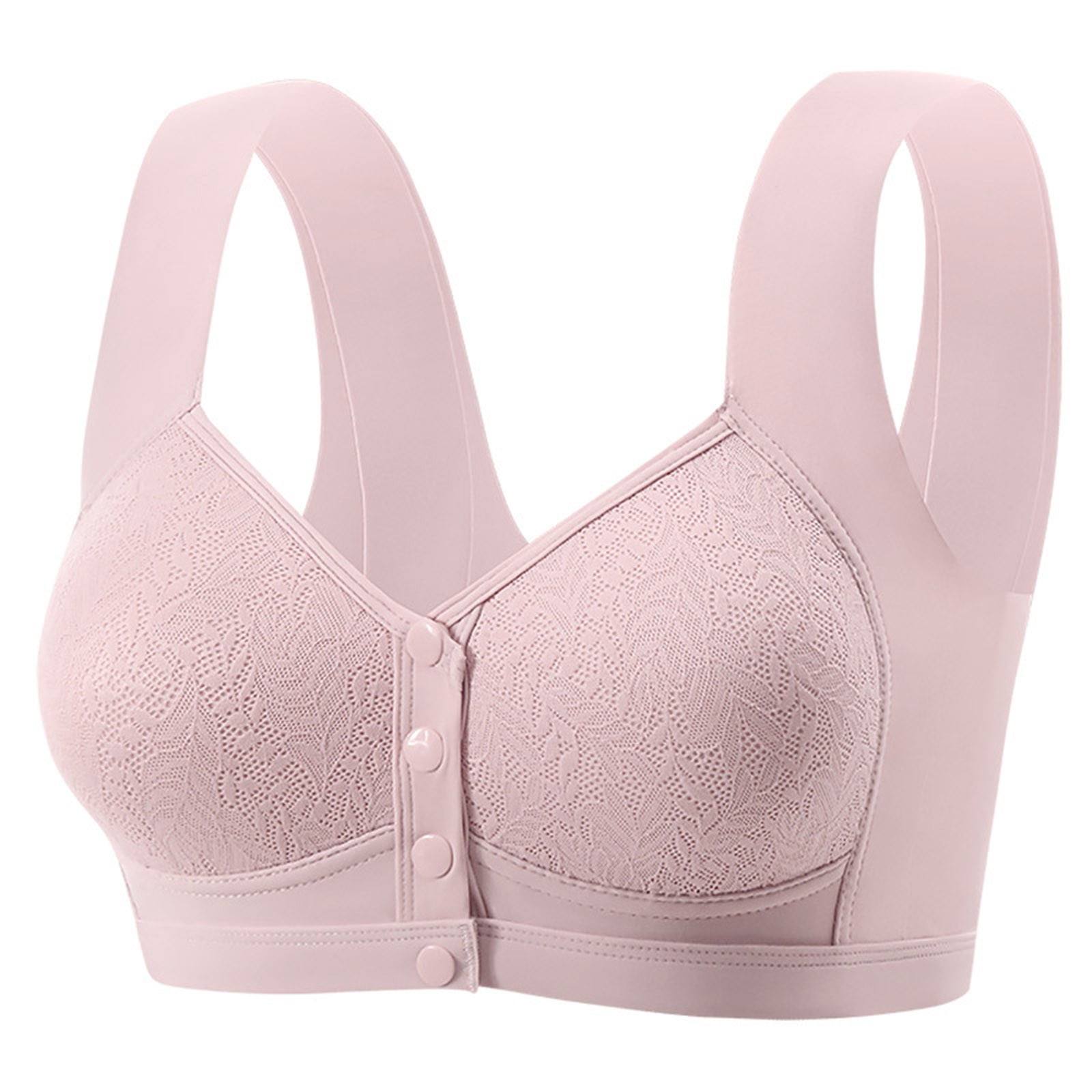 Fewfanhot Bras for Women Plus Size Front Closure Lace Bra, Wireless ...