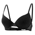Fewfanhot Bras for Women Wireless Push Up Bra, V-Neck Lace Back Closure ...