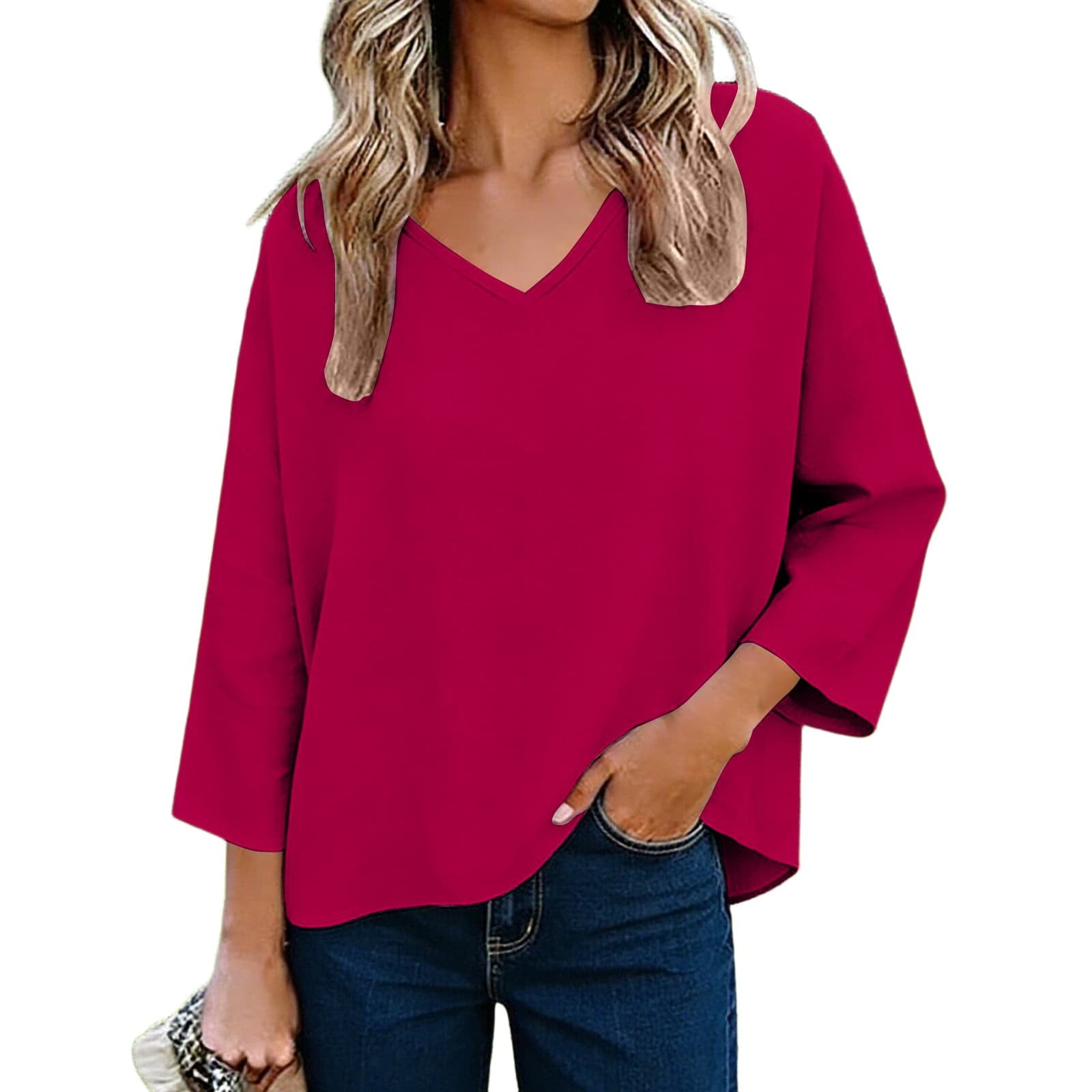 Fewfanhot Clothes for Women Dressy Chiffon Blouses Summer Bell Short ...
