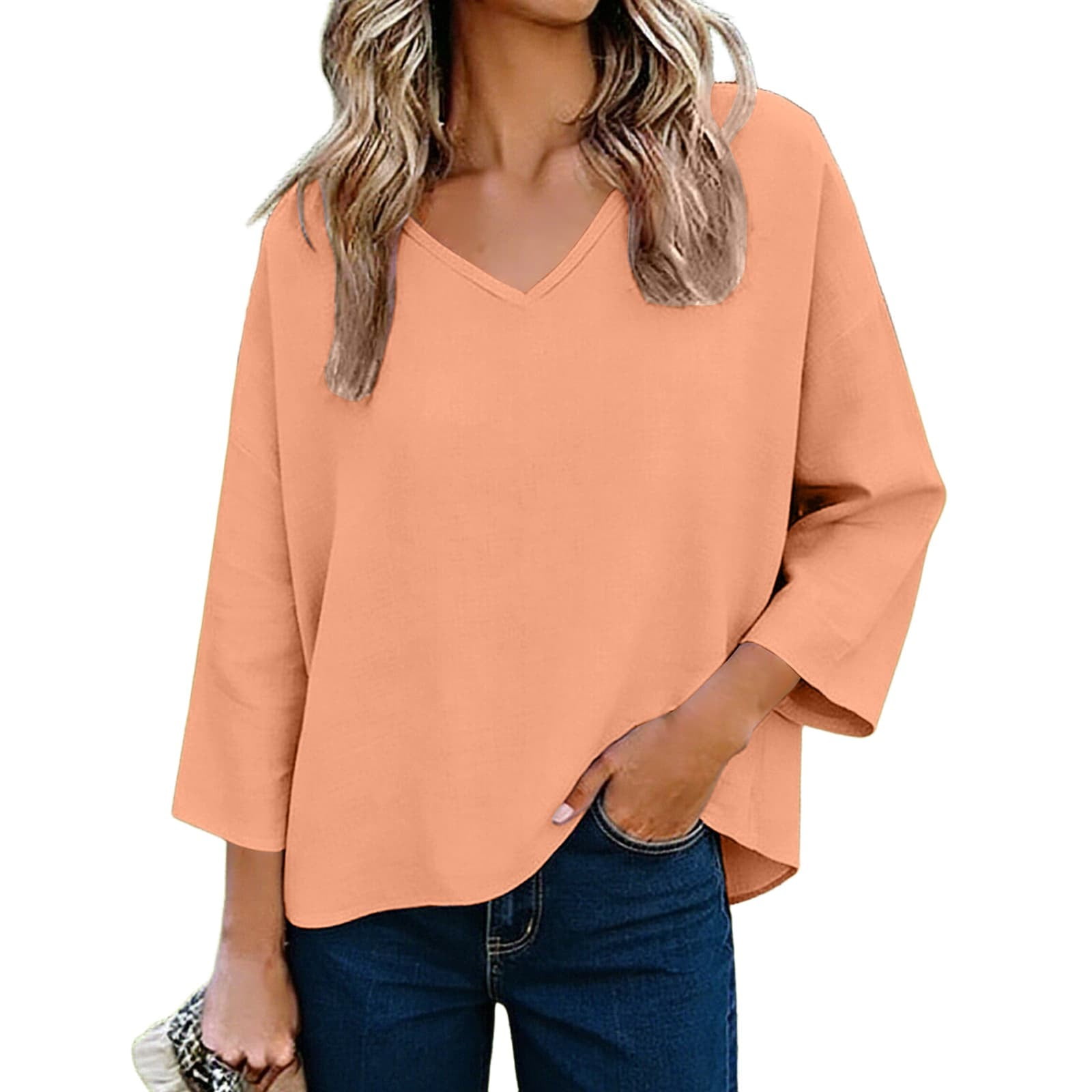 Fewfanhot Clothes for Women Dressy Chiffon Blouses Summer Bell Short ...