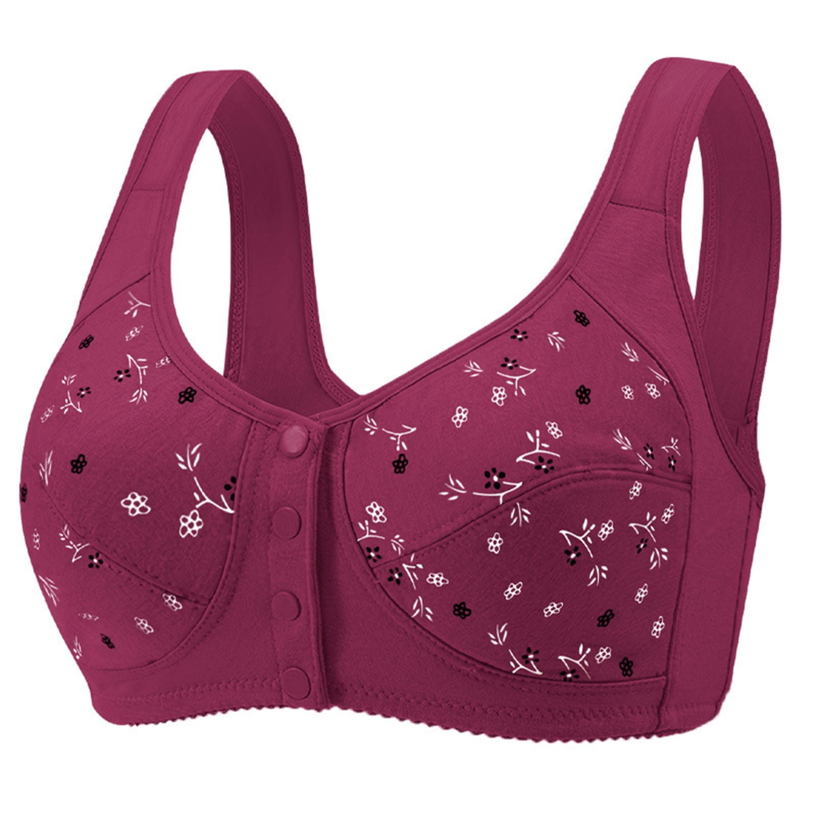 Fewfanhot Daily Bra for Seniors, Front Snap Closure Bras, Front Snaps ...