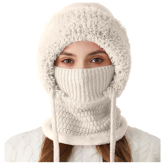 Fewfanhot Ladies Winter Ski Mask - Windproof Ear Protection Thick ...