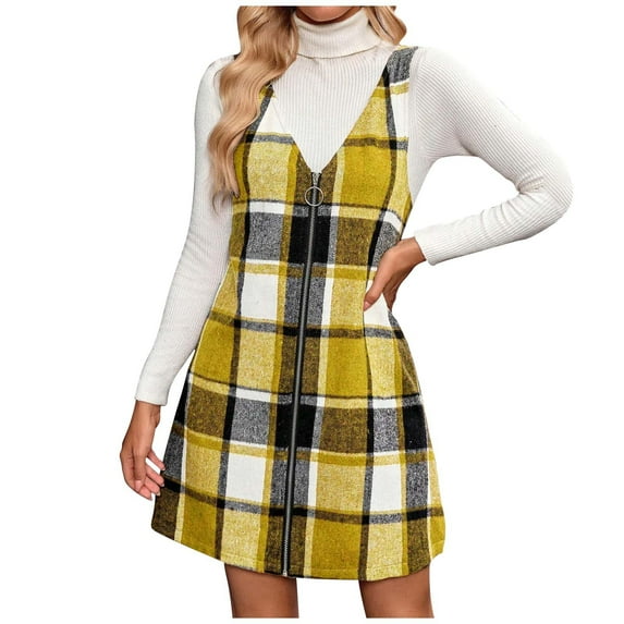 Fewfanhot Maxi Dresses for Women Fall Plaid Shacket Long Sleeve Button ...