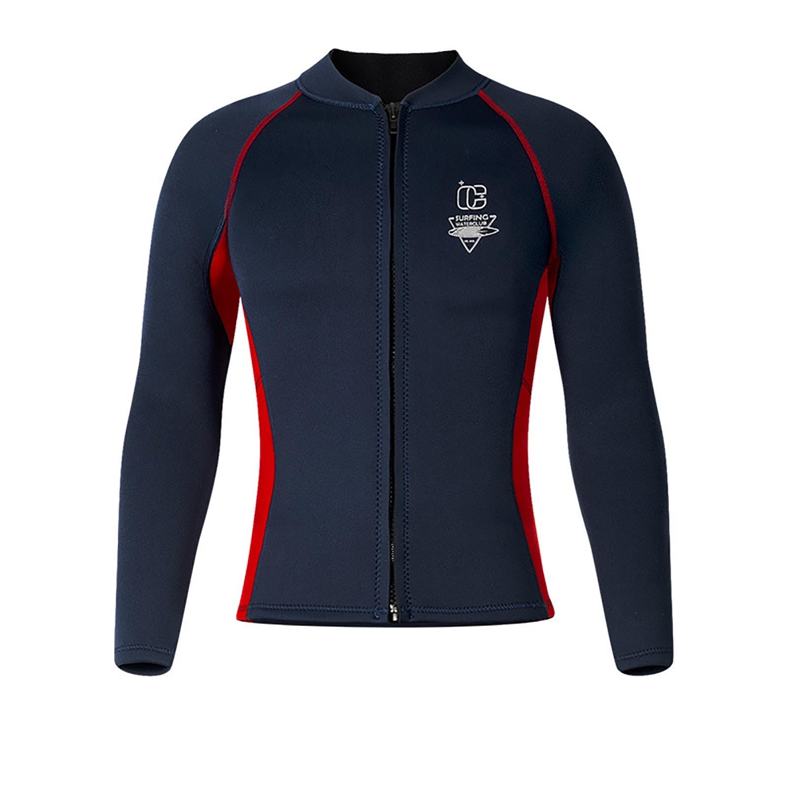 Fewfanhot Men's 3mm Neoprene Long Sleeve Wetsuit Tops, Thermal ...