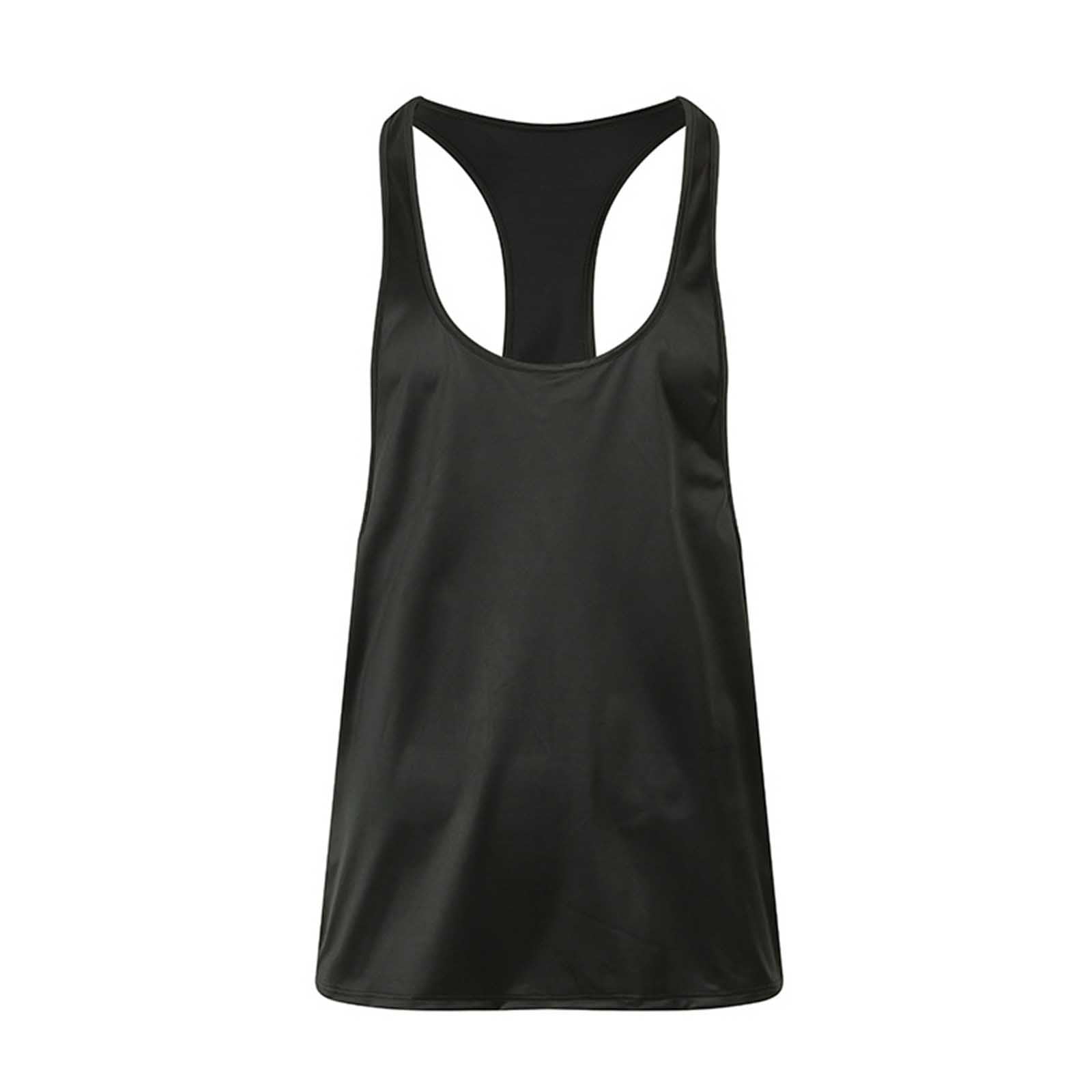 Fewfanhot Men's Solid Color Loose Fit Sleeveless Shirt, Slim Strap ...