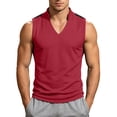 Fewfanhot Men's Waffle Knit Henley Neck Sleeveless Tank Top, Casual ...