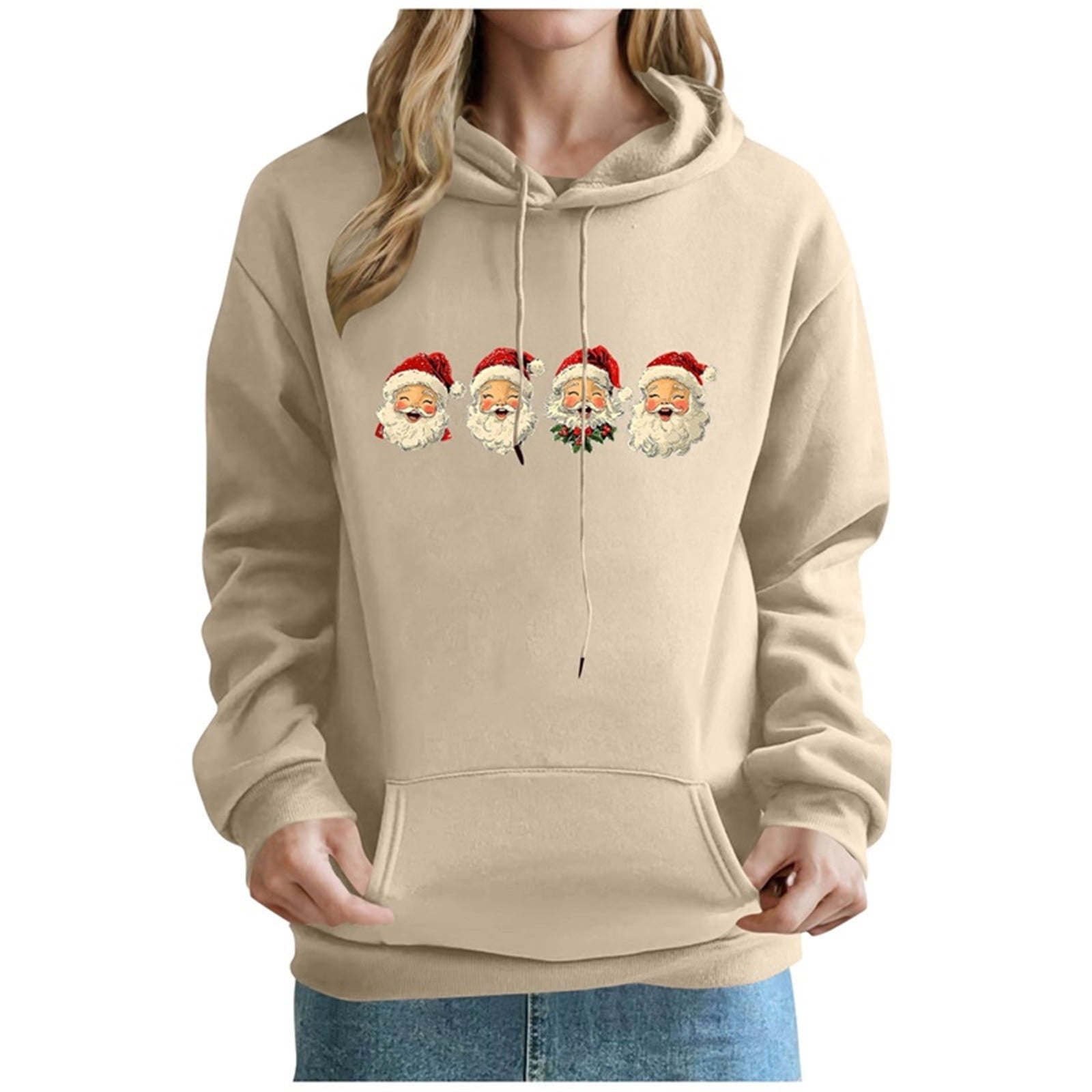 Fewfanhot Oversized Sweatshirt for Women Xmas Shirt Christmas Tree ...