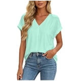 Fewfanhot Summer Tops for Women 2026 Short Dolman Sleeve Shirts 2026 ...