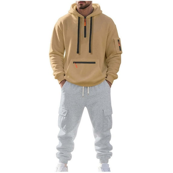 Fewfanhot Sweatsuits for Men 2 Piece Set Hoodie Casual Tracksuits ...
