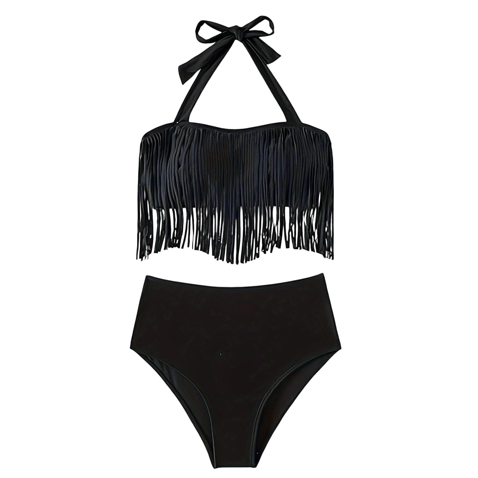 Fewfanhot Tankini Swimsuits for Women Tummy Control Two Piece Fringe ...