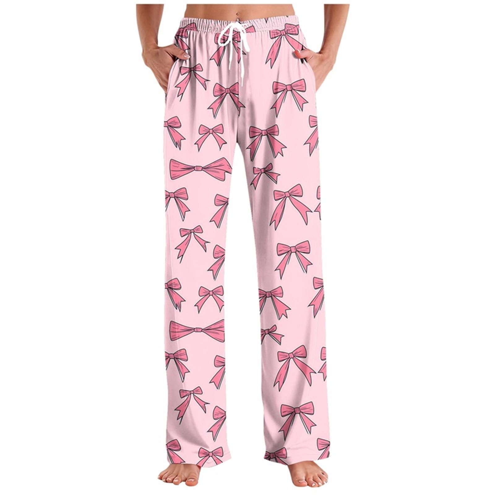 Fewfanhot Unisex Fashion Printed Full-Length Pants Elastic Waist ...