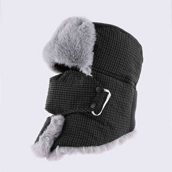 Fewfanhot Unisex Winter Windproof Trapper Hat - Thick Fleece Lined Ear ...
