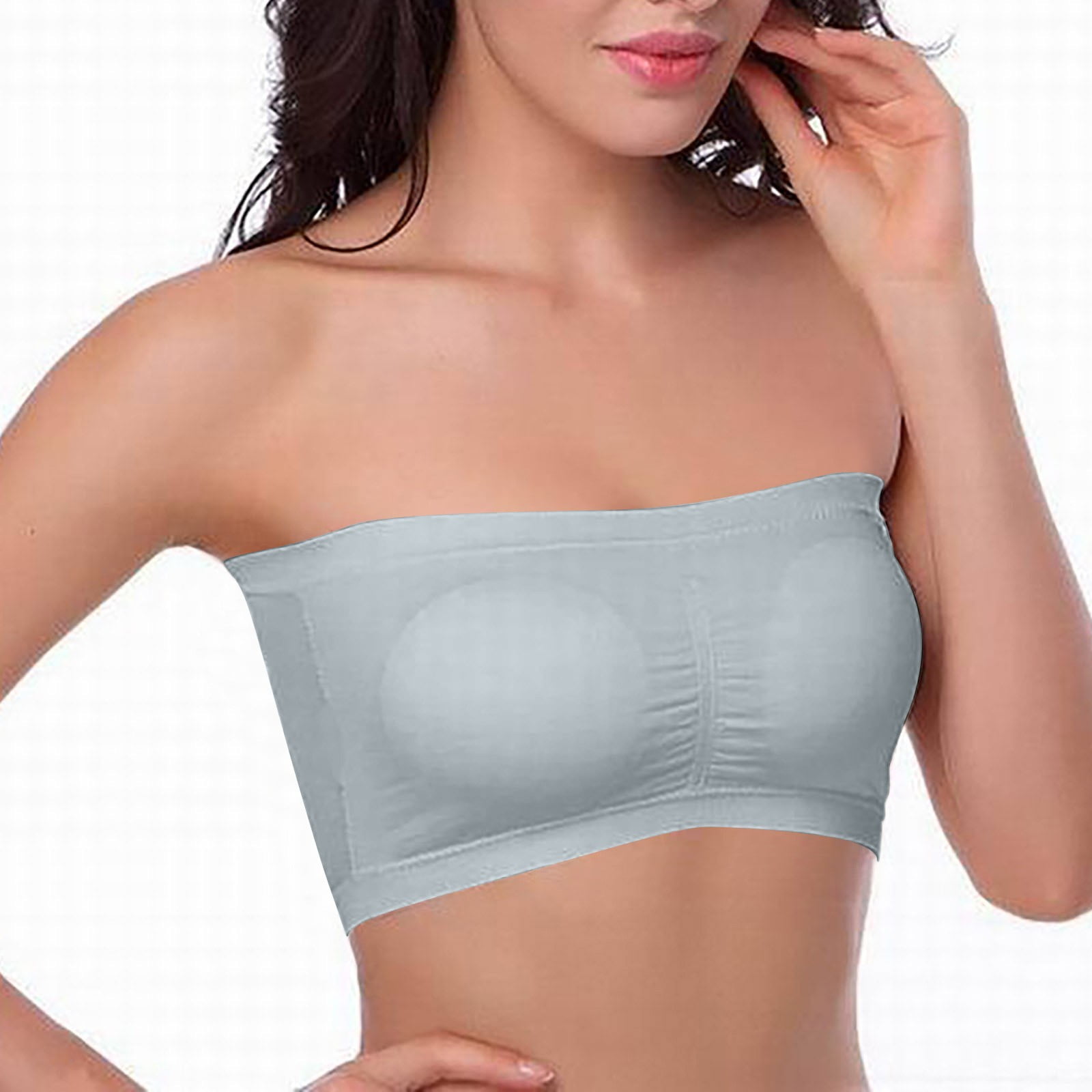 Fewfanhot Wireless Strapless Bra, Bandeau Bra, Small to 3X-Large ...