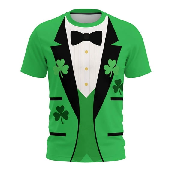 Fewfanhot Women Clothing Unisex Funny Holiday Tuxedo St Patrick's day T ...