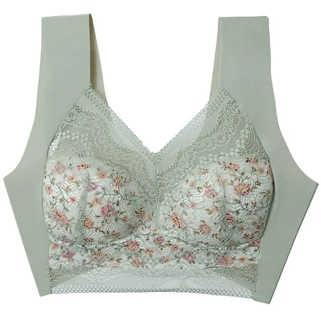 Fewfanhot Women'S Minimizer Wire Free Beauty Lace Non Padded Full ...