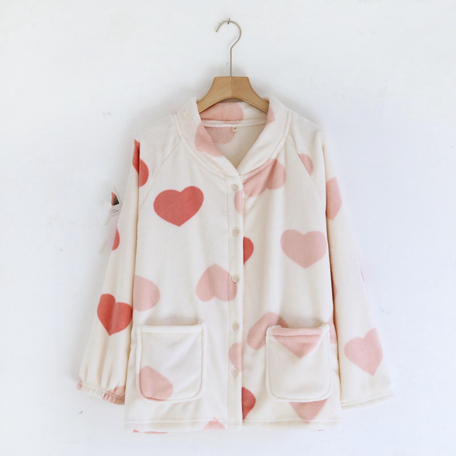 Fewfanhot Women Soft Fleece Lounge Tops Button Down House Shirts Warm ...