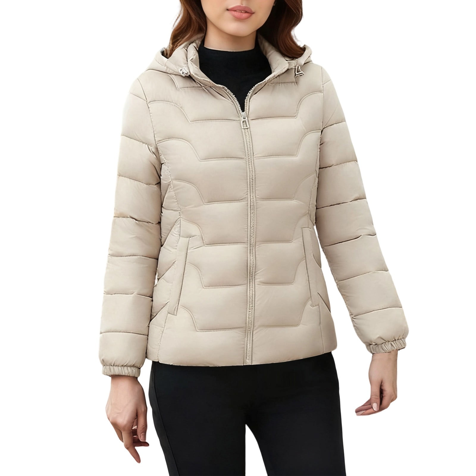 Fewfanhot Women Winter Clothes Quilted Jacket Lightweight Padding Coat ...