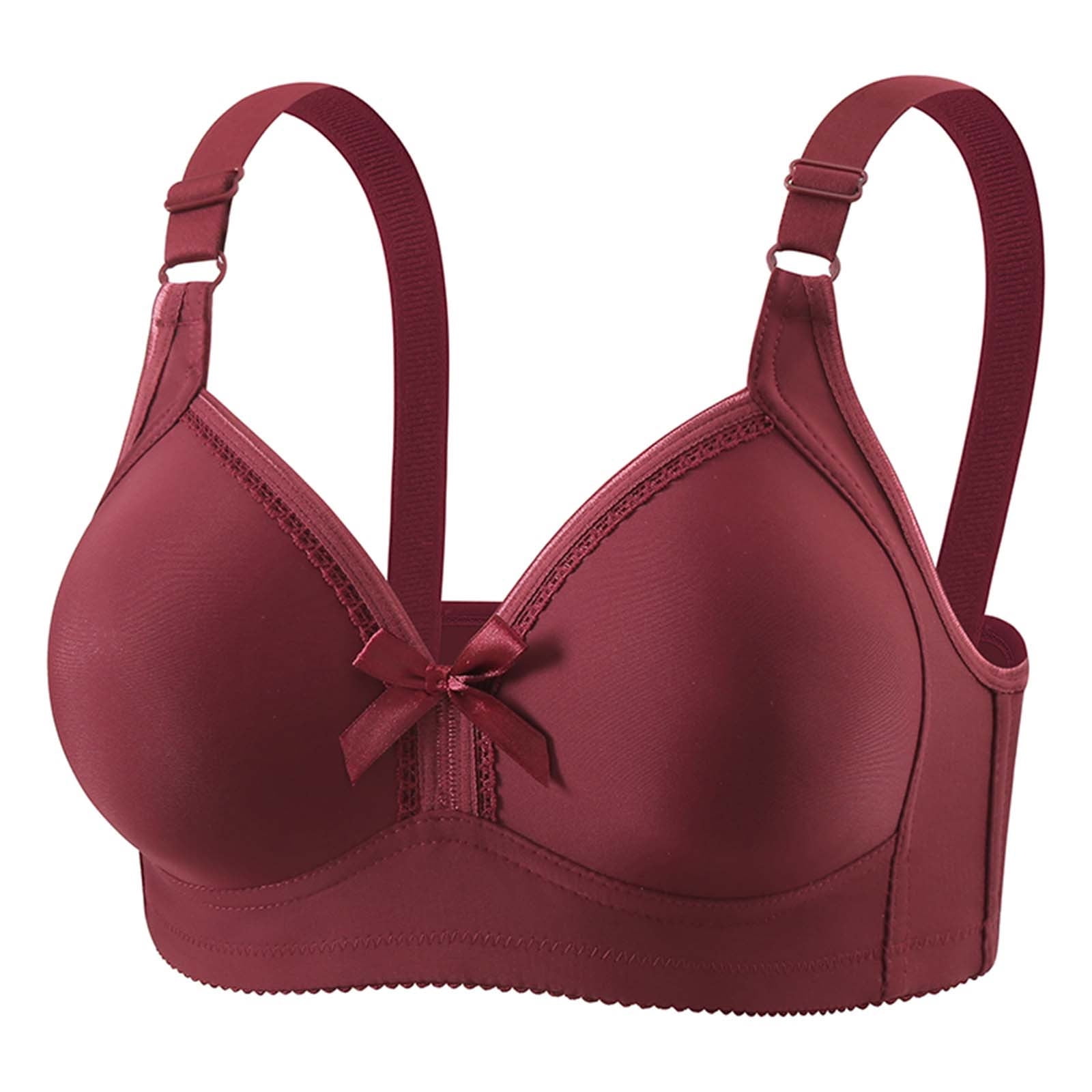 Fewfanhot Women's Bras No-Wire Push Up Bra, Full Coverage BC Cup, 3-Row ...