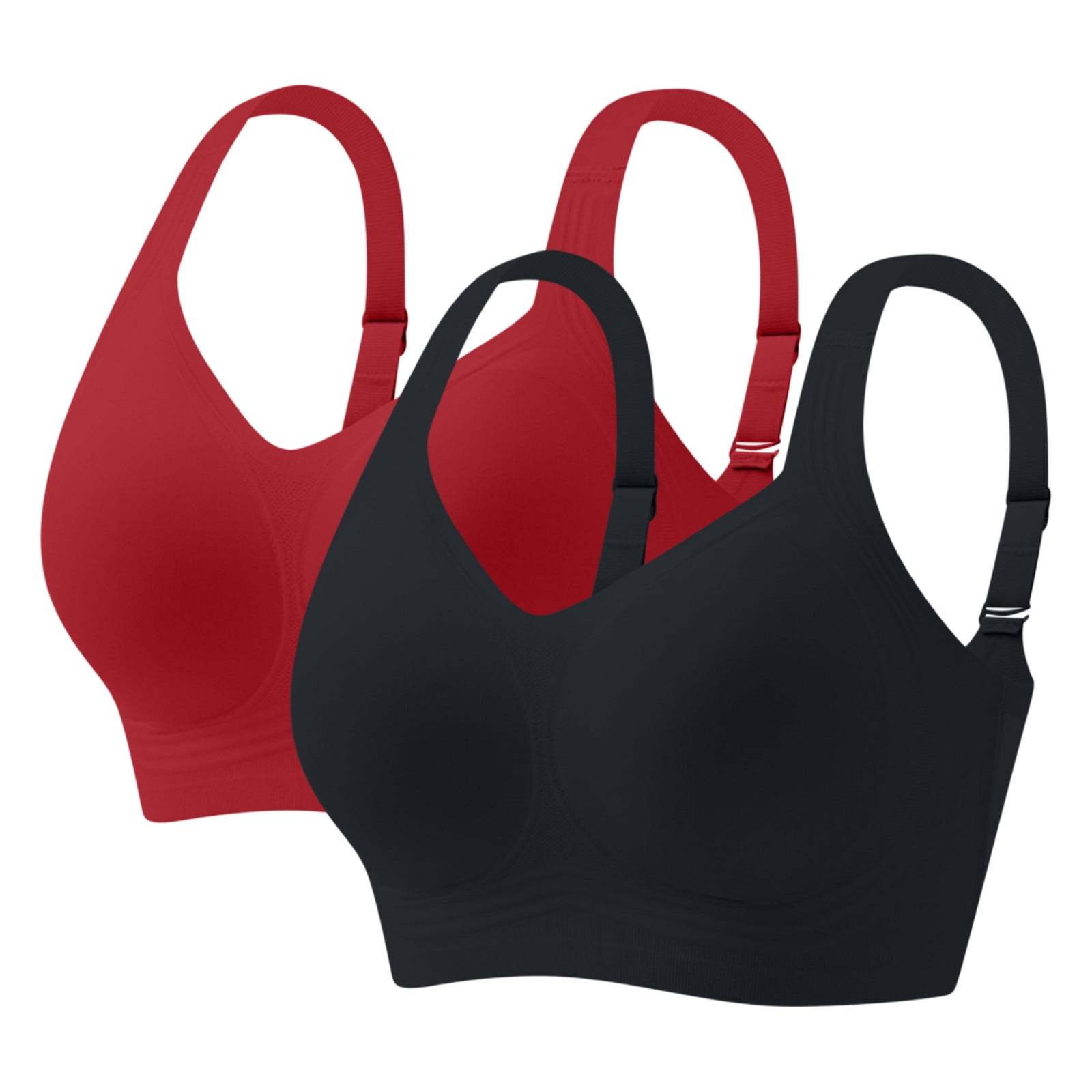 Fewfanhot Women's Bras Sports Bra Set, Non-Wire Bras with Light Support ...
