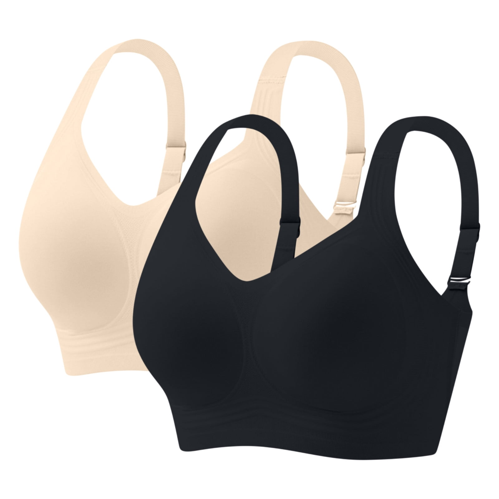 Fewfanhot Women's Bras Sports Bra Set, Non-Wire Bras with Light Support ...