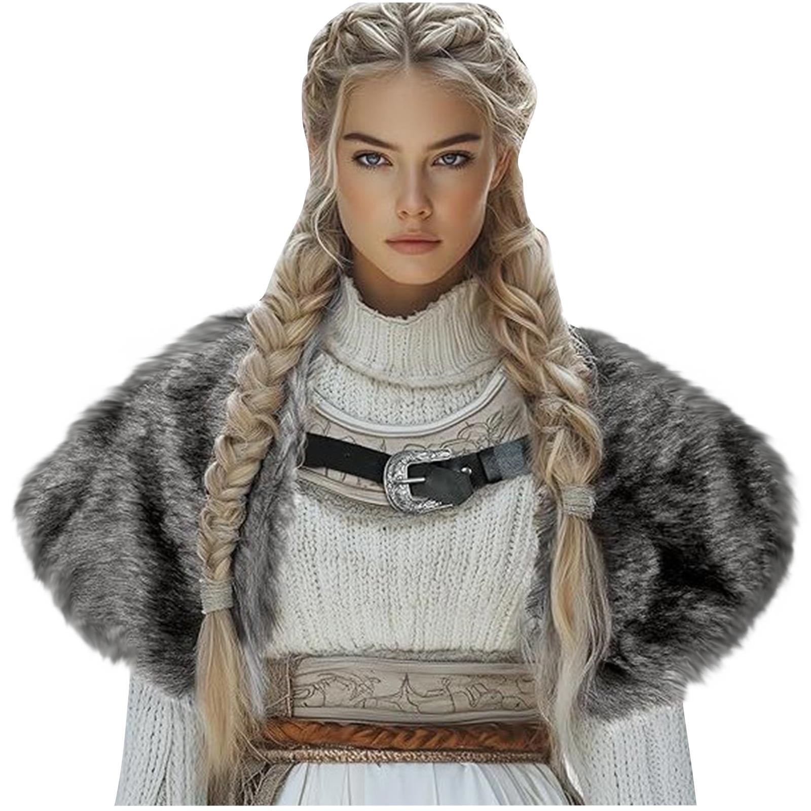 Fewfanhot Women's Faux-Fur Bridal Shawl Wrap with Elegant Design for ...