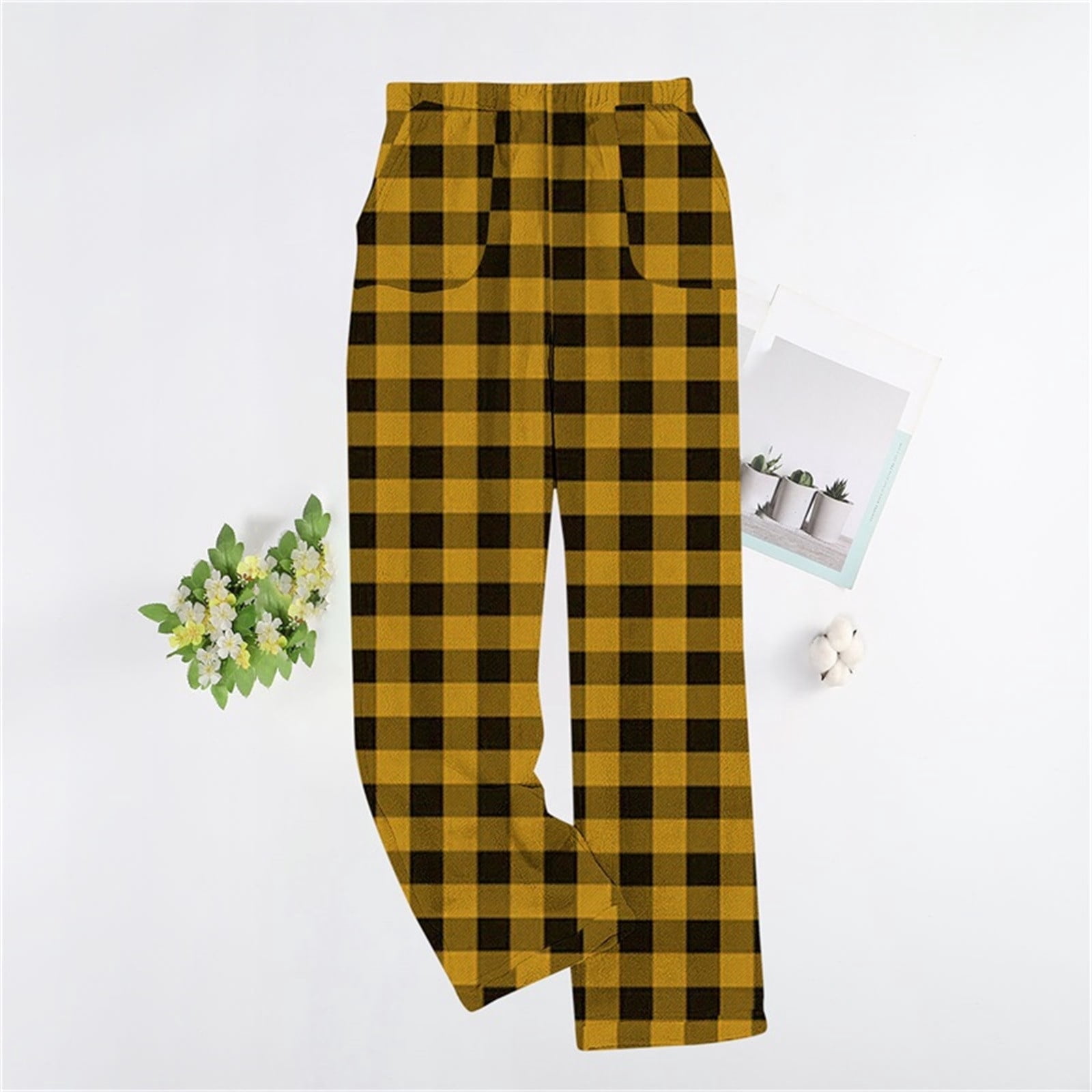 Fewfanhot Women's Flannel Sleep Pants - Cozy Soft Printed Fabric with ...