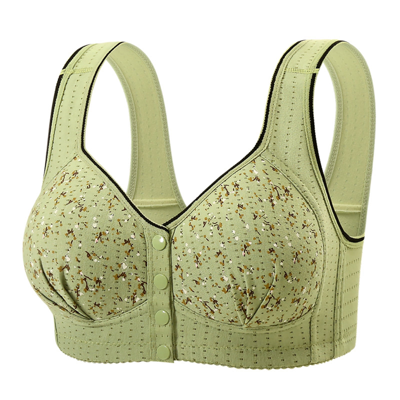 Fewfanhot Women's Front Closure Bra - Gathered Design with Adjustable ...
