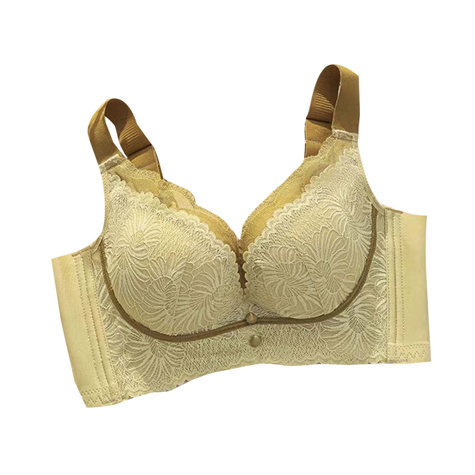 Fewfanhot Women's Lace Bralette Bow Front Wireless Bra with Wide Straps ...