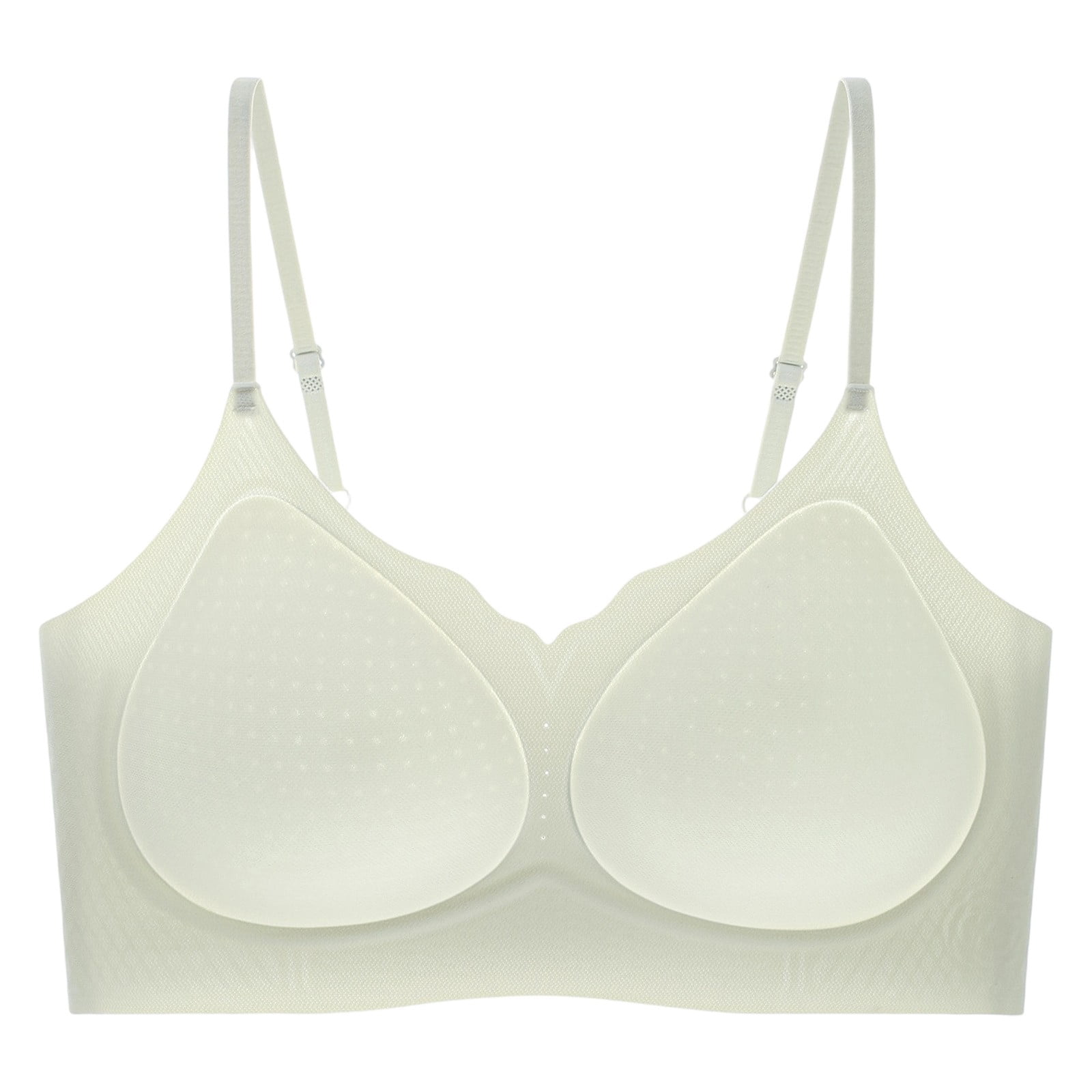 Fewfanhot Women's Push-Up Bra, Solid Color Breathable Seamless Bra with ...
