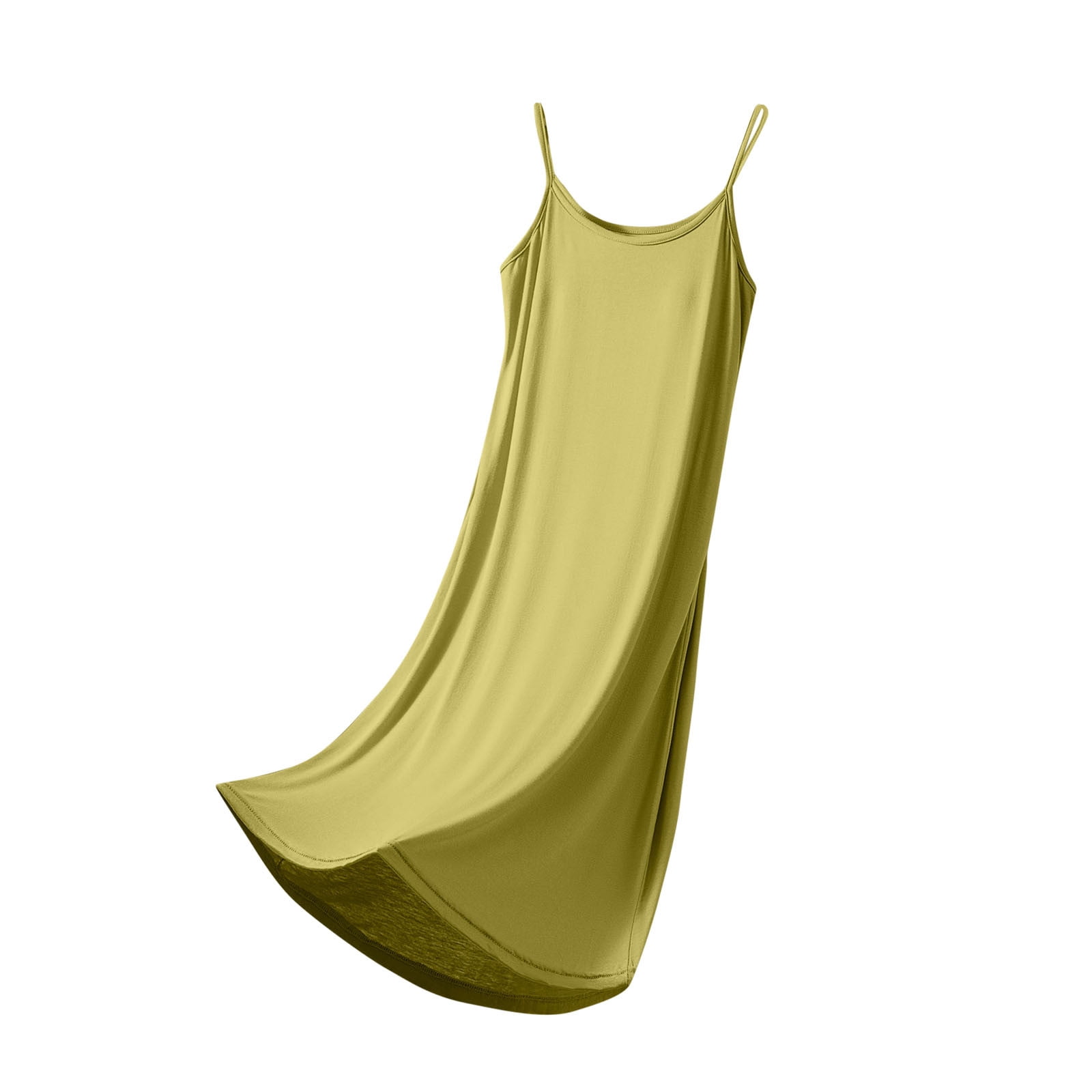 Fewfanhot Women's Sleeveless Modal Camisole Nightgown with Built-in Bra ...
