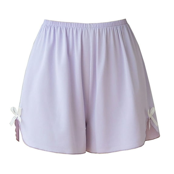 Fewfanhot Women's Solid Color Ice Silk Mesh Lounge Pants - Thin Anti ...