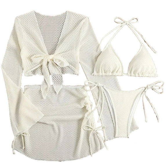 Fewfanhot Womens Bathing Suits Tankinis Mesh Perspective Suit Swimming ...