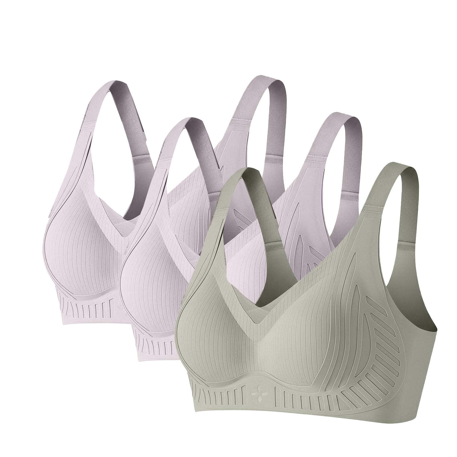 Fewfanhot Womens Bras 3PC Women's Seamless Push Up Bras, Side Support T ...