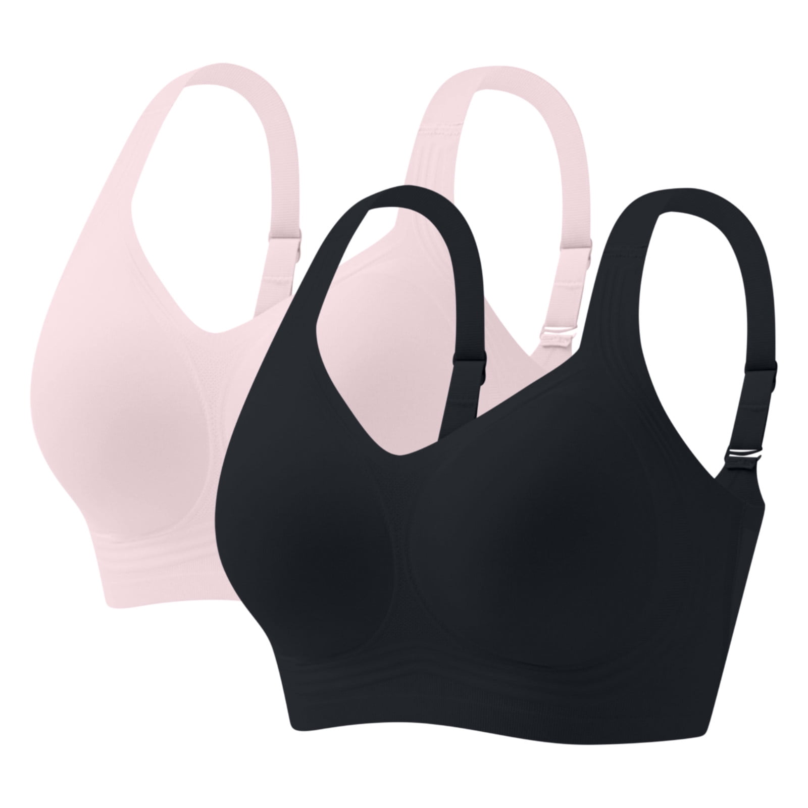 Fewfanhot Womens Bras Sports Bra Set, Non-Wire Bras with Light Support ...