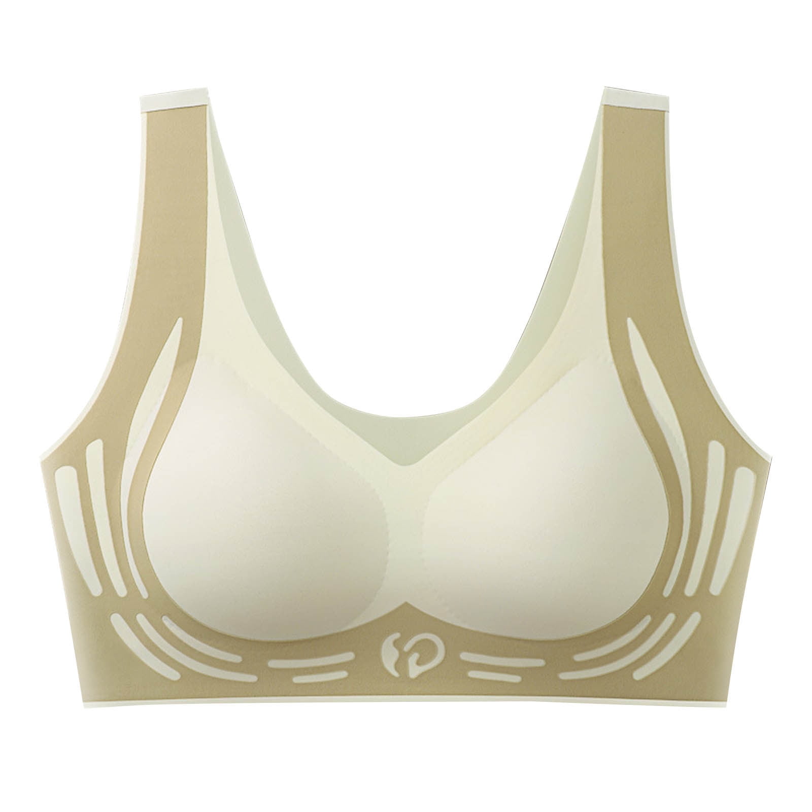 Fewfanhot Womens Seamless No Underwire Sports Bra Ultra-Comfort Nylon ...