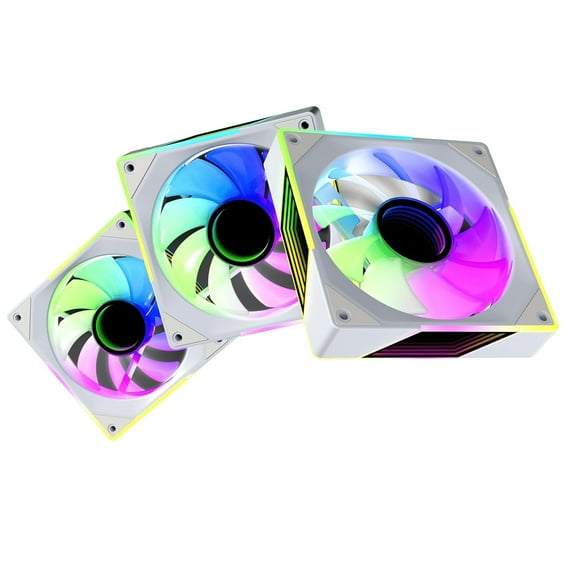 Fexadon Tek 120mm RGB Case Fan, 4 Pin Control, Silent Infinity Mirror ...
