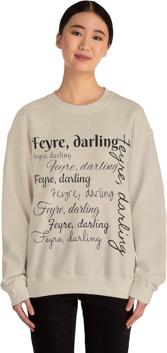 Fey.r.e, dar.ling A.C0.TAR Romantic Darling Quote Sweatshirt, Minimal ...