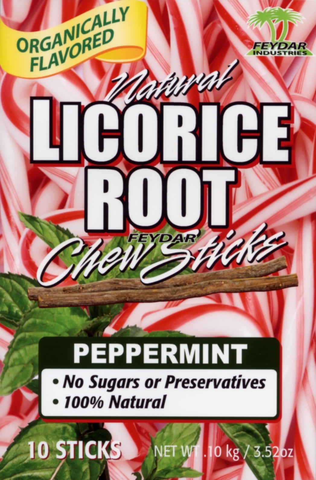 FeyDar African Natural Licorice Root Chew Sticks, Organic Peppermint ...