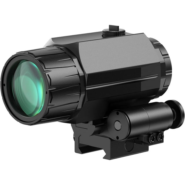 Feyachi M38 5X Red Dot Magnifier with Flip to Side Mount Rifle Scope ...