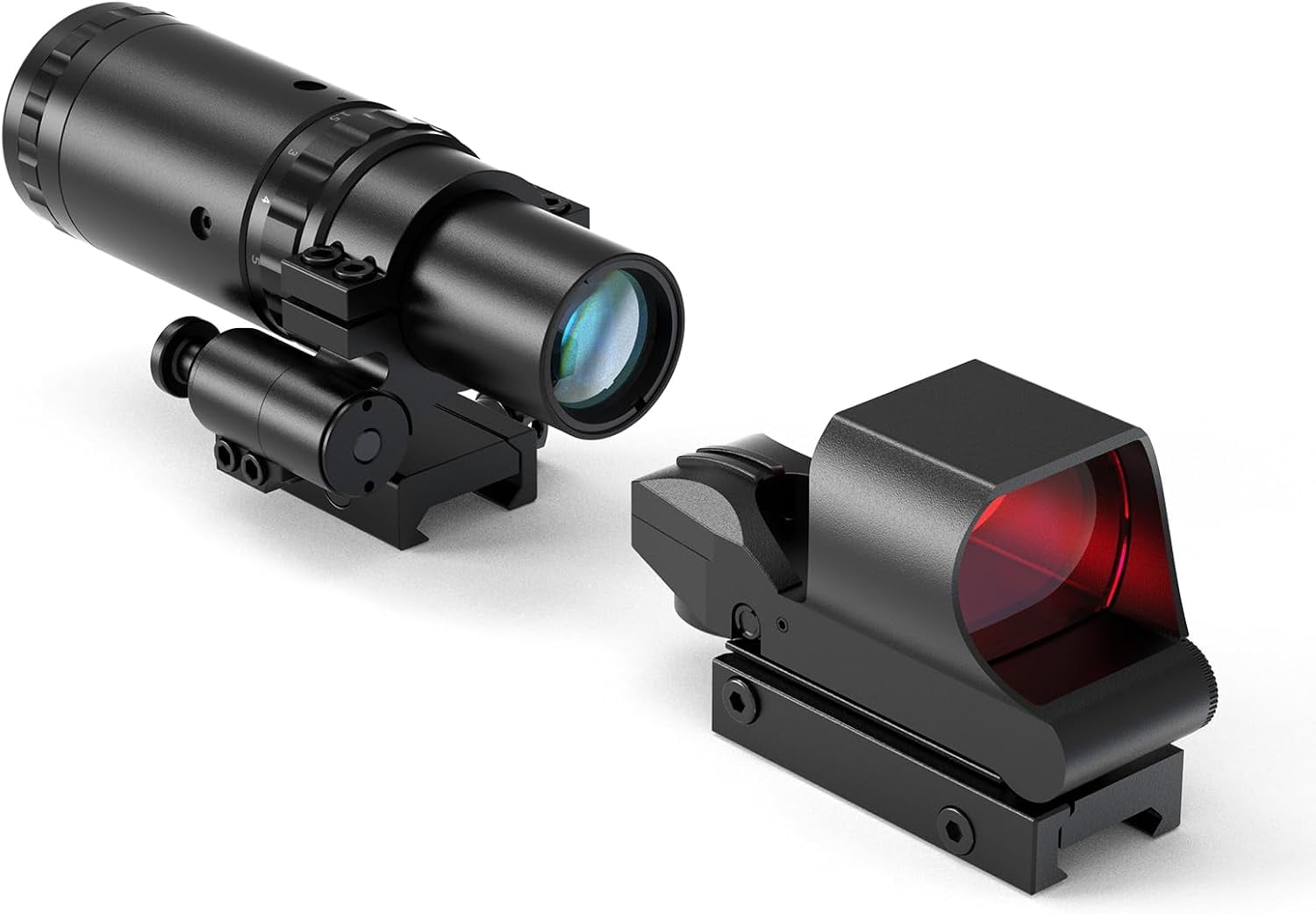 Feyachi M57/M37 1.5X - 5X Red Dot Magnifier with RS-30 Reflex Sight ...
