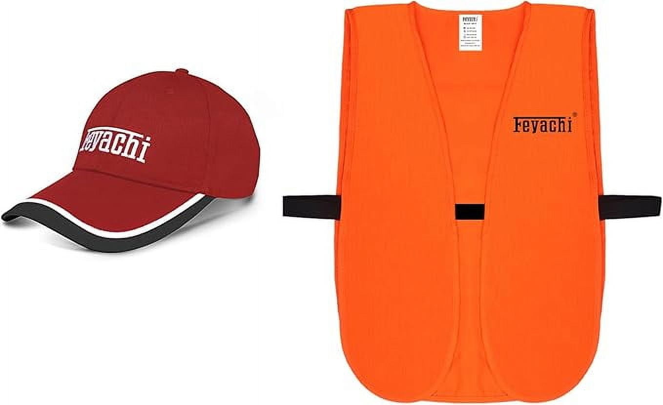 Feyachi Reflective Hunting Vests & Black Cap Orange Hunting Vest ...