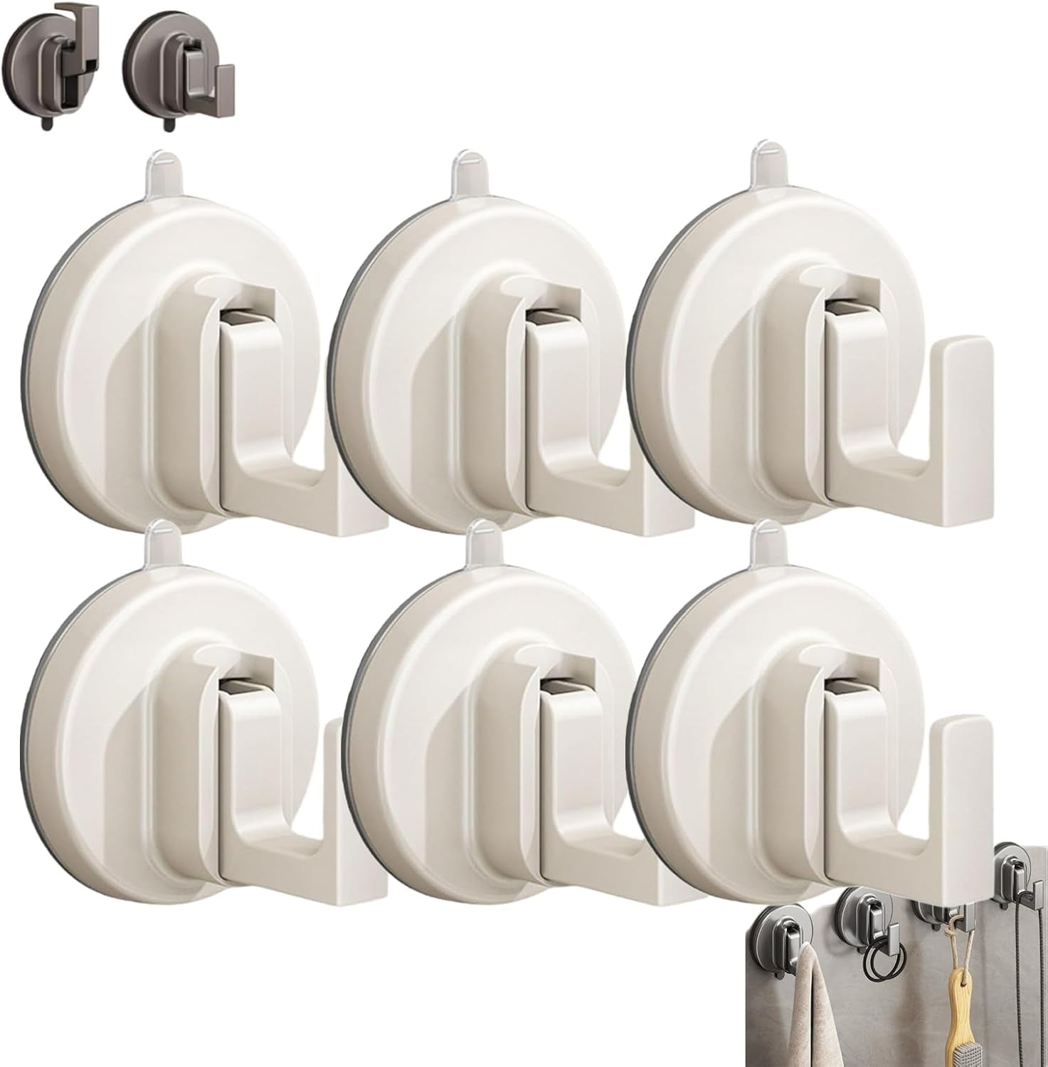 Ffunhoo Heavy Suction Cups Without Bore, Suction Cup Hooks for Glass ...