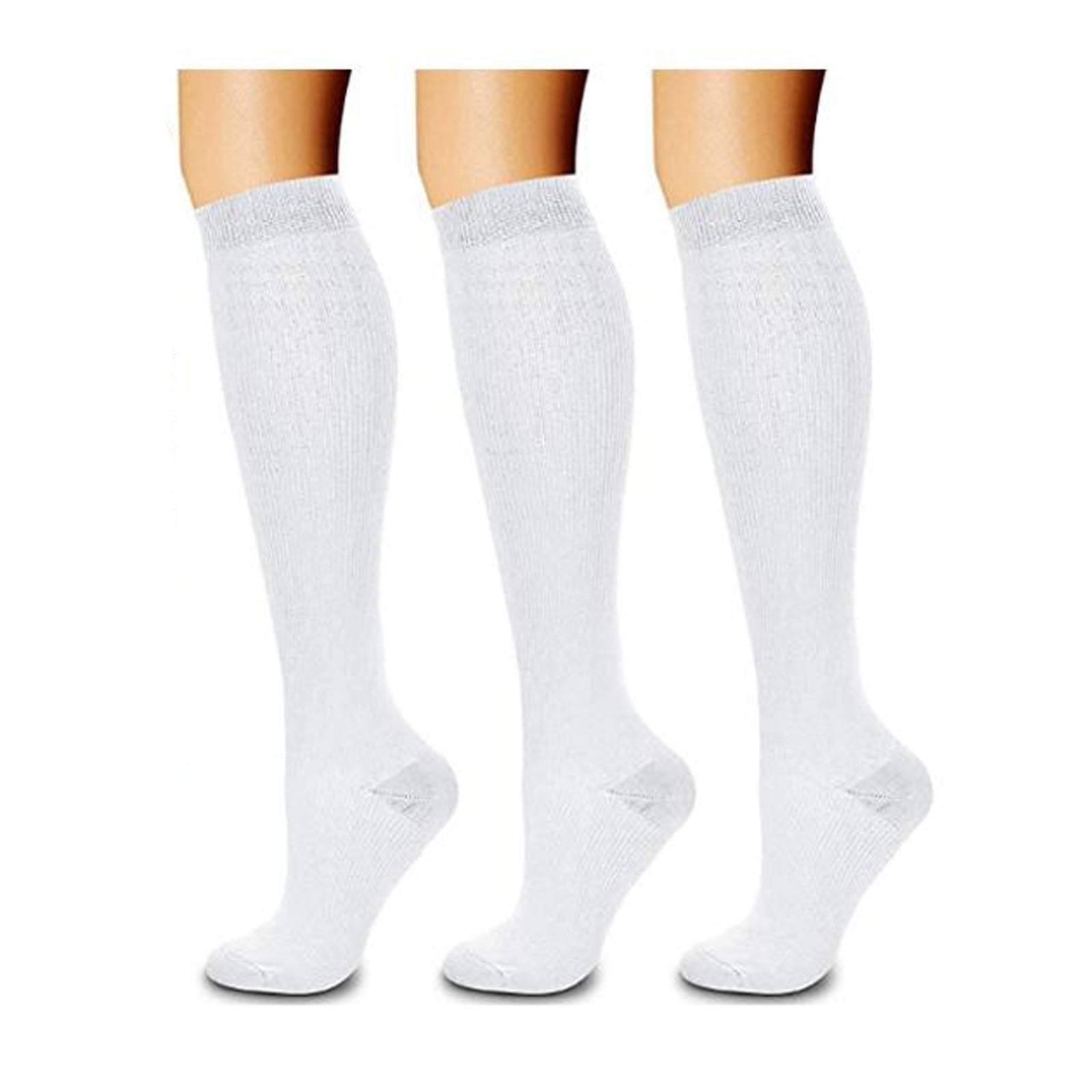 Fgnfyis 3 Pairs Classic Women's Stripe Knee High Socks Thin Spring ...