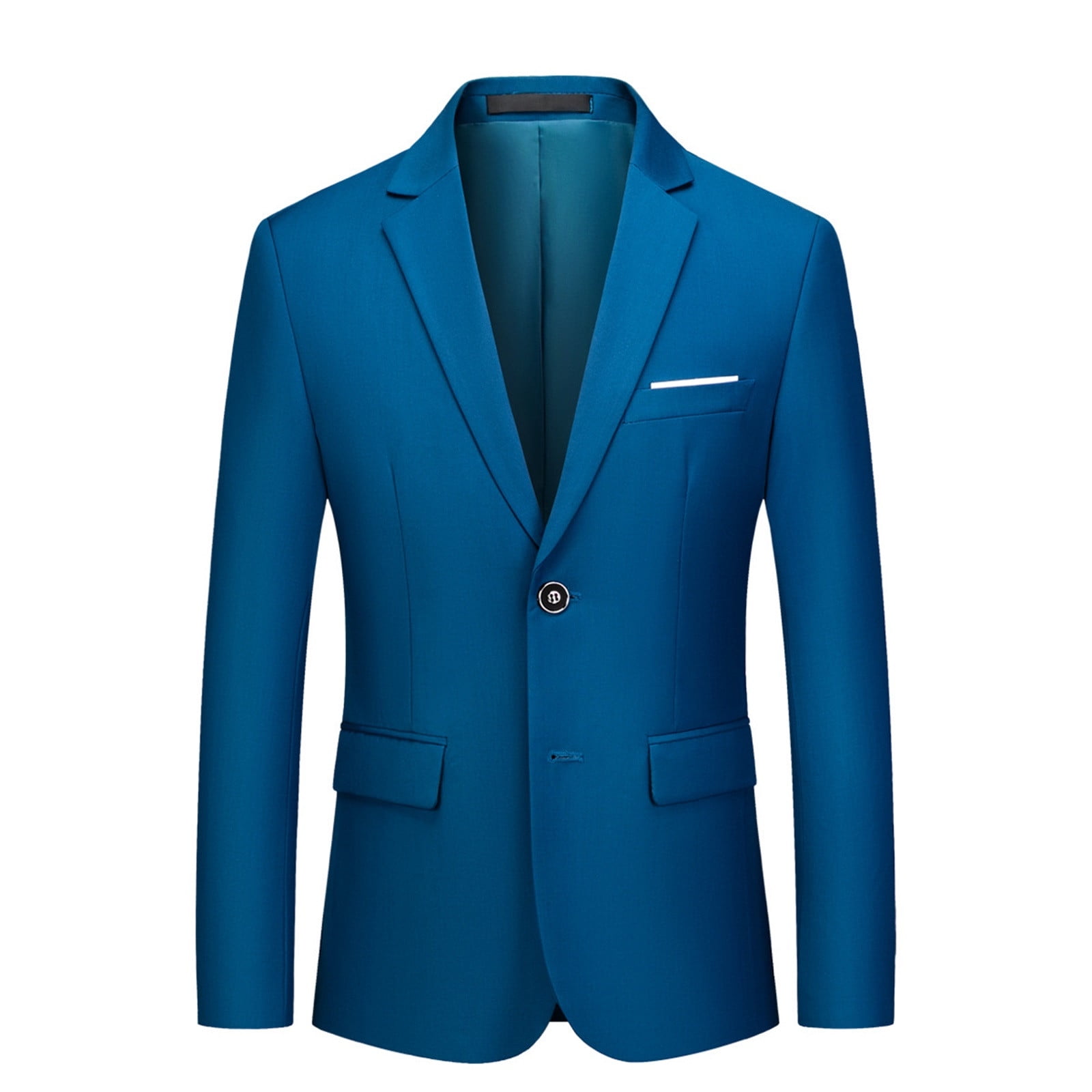 Fgnfyis Blazer for Men Modern Slim Fit Two Button Tailored Business ...