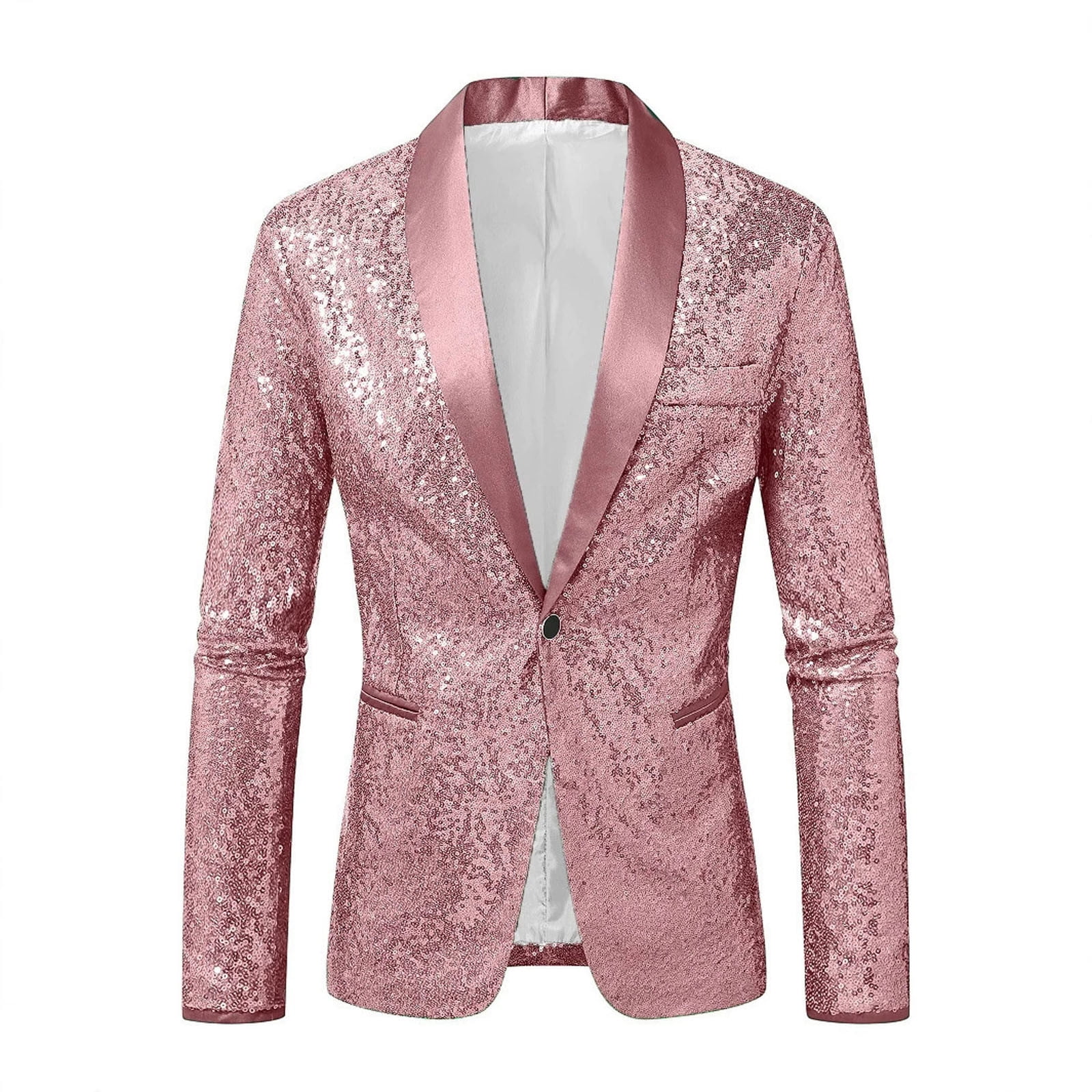 Fgnfyis Carnival Suit Jacket for Men Sequin Evening Party Jacket for ...