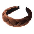 Fgnfyis Textured Braided Soft Wide Headband Velvet Criss Design for ...