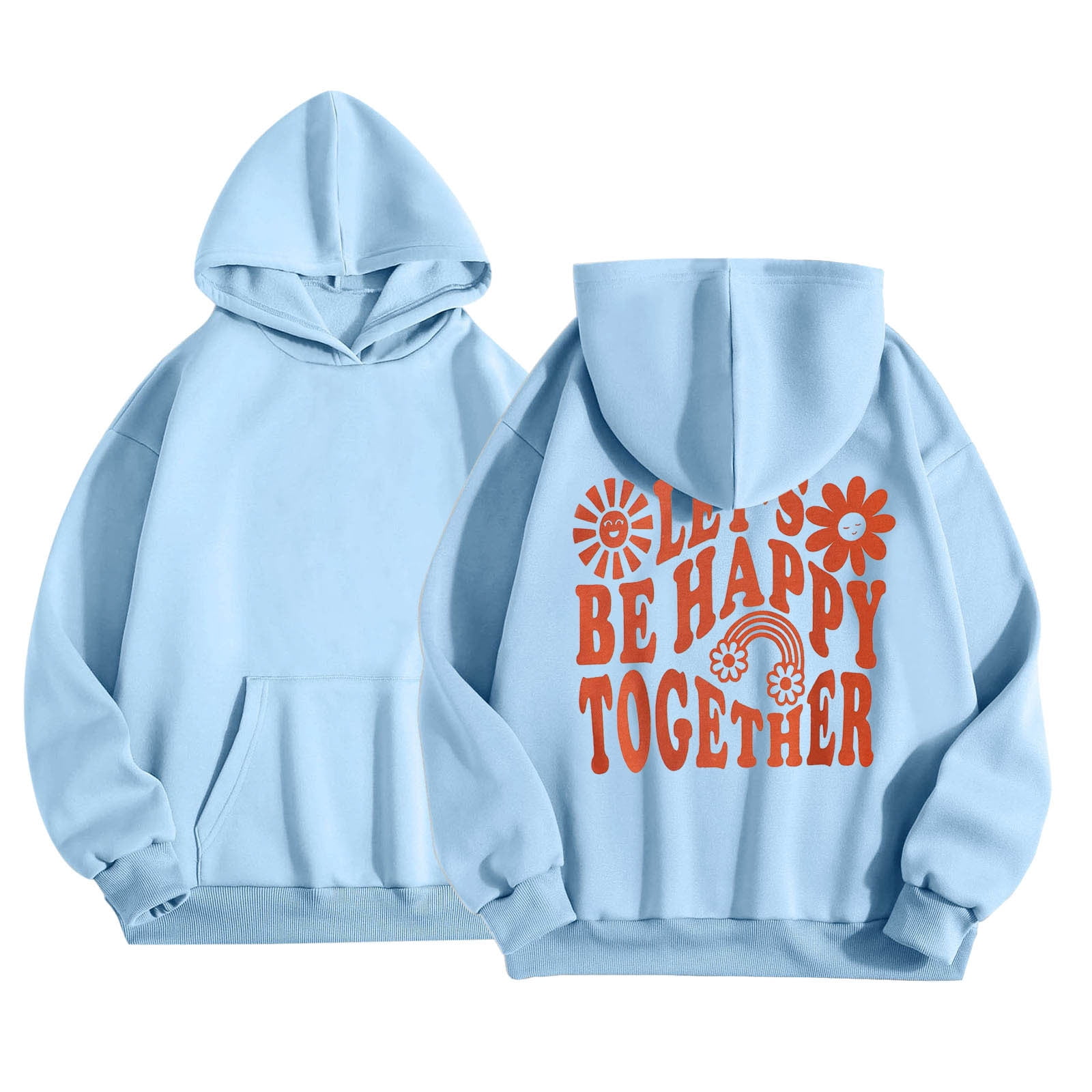 Fgnfyis Girls Cute Print Pullover Hoodie with Hood and Pockets for ...